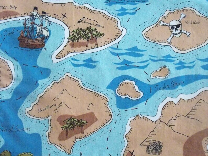 Pirate Map Play Pirate Map Childrens Treasure Map Pirate Party Decor ...