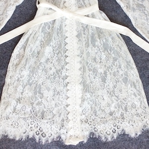 White Lace Robe Women Kimono Robe-bridal Robe-party Gift-wedding Party ...