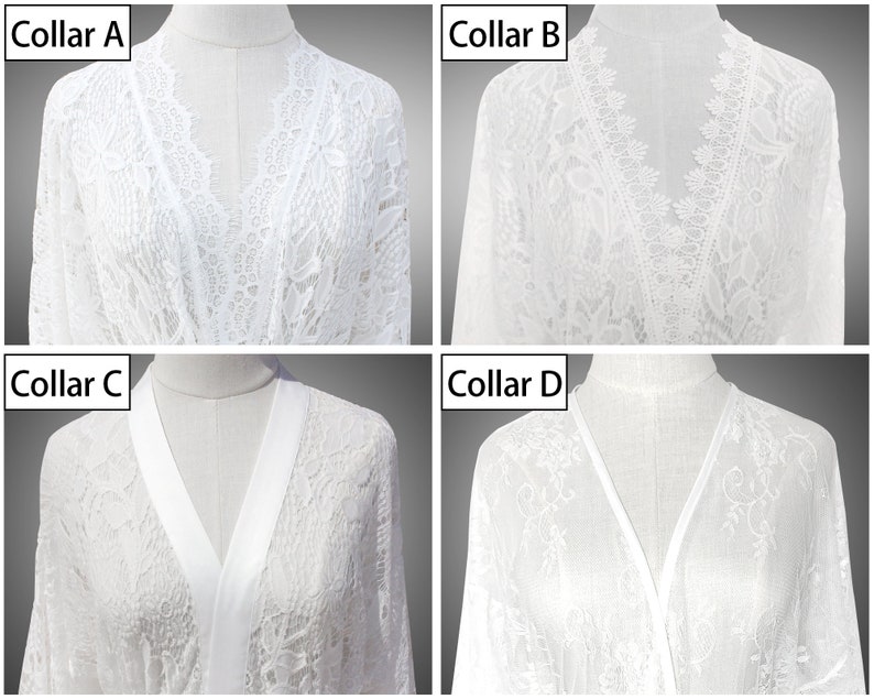 White Lace Robe Women Kimono Robe-bridal Robe-party - Etsy