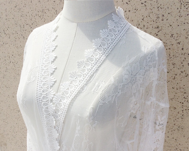 White Lace Robe Women Wedding Robe-bridal Party Robe-robe for - Etsy