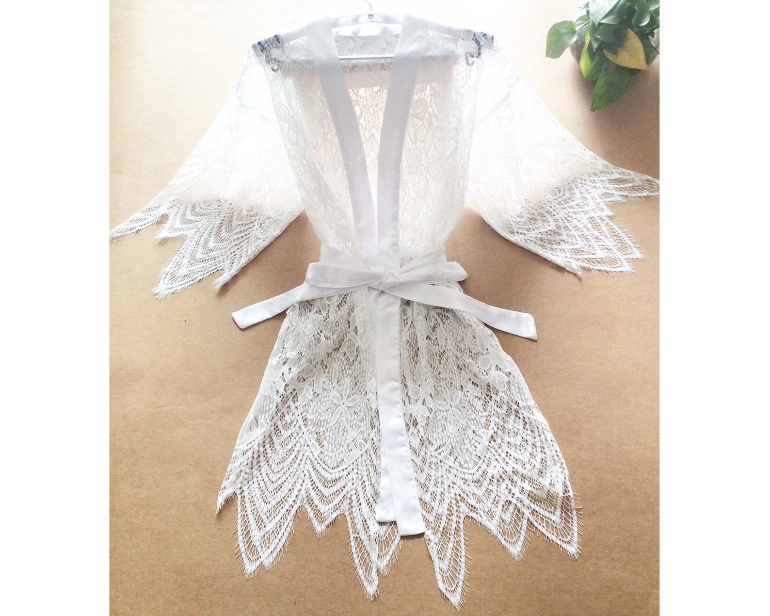 White Lace Robe Women Kimono Robe-bridal Robe Bridal | Etsy