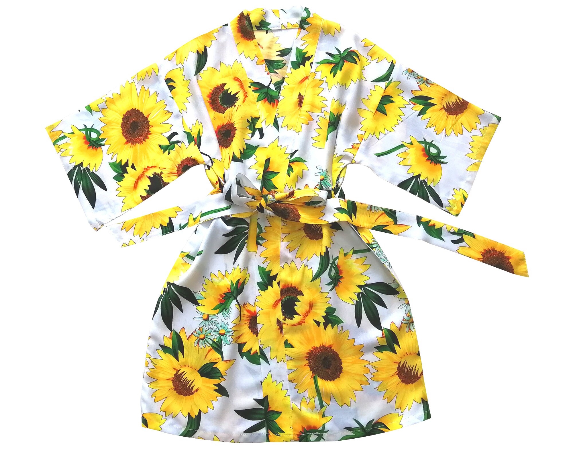 Sunflower-green Floral Robe bridesmaid Robe-bridal | Etsy