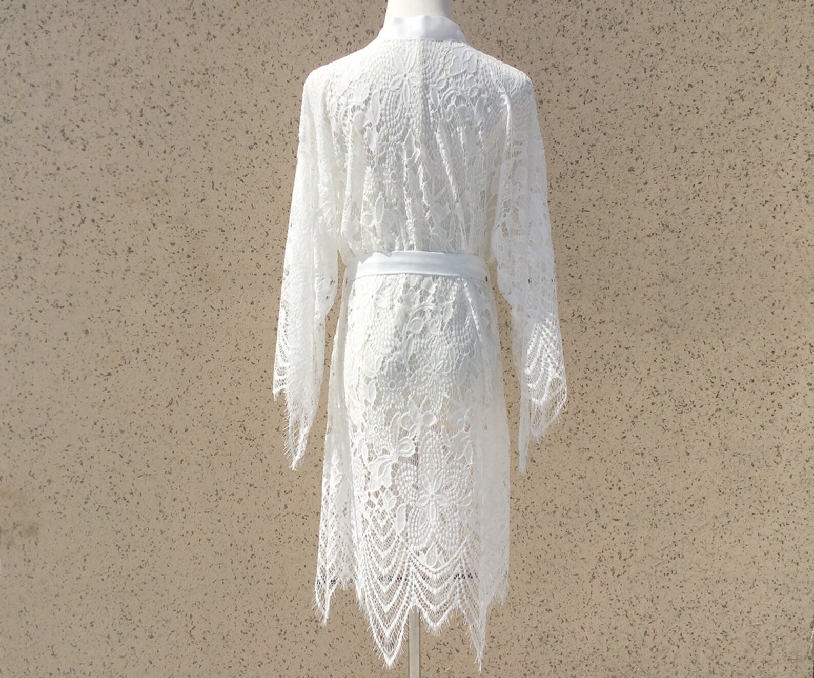 White Lace Robe Women Kimono Robe-bridal Robe Bridal | Etsy