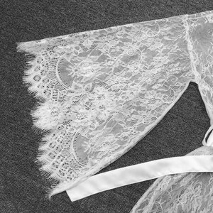 Wizard Sleeve Robe,elf Sleeves Lace Robe,white Bride Robe,bridal Robe ...