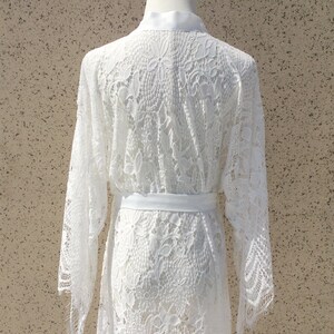 White Lace Robe Women Kimono Robe-bridal Robe Bridal Gift-bridesmaid ...