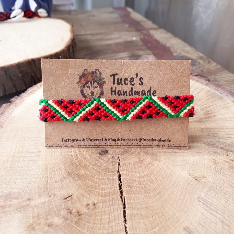 Watermelon Bracelet, Watermelon, Watermelon Friendship Bracelet, Fruit ...