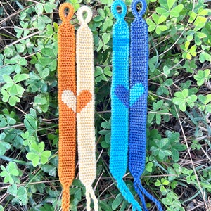 Matching Heart Bracelet, Half Heart Bracelet, Woven Heart Bracelet ...