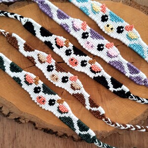 Cow Bracelet, Cow Woven Friendship Bracelet, Cow Handmade Knotted ...