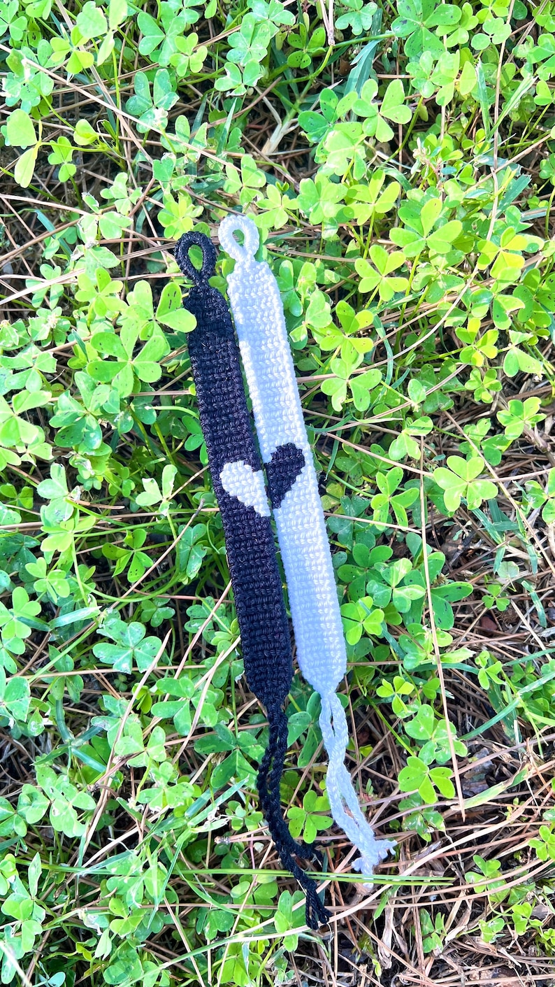 Matching Heart Bracelet, Half Heart Bracelet, Woven Heart Bracelet ...