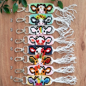Cow Keychain, Woven Cow Keychain, Cow, Cow Accessories, Cow Keychains ...