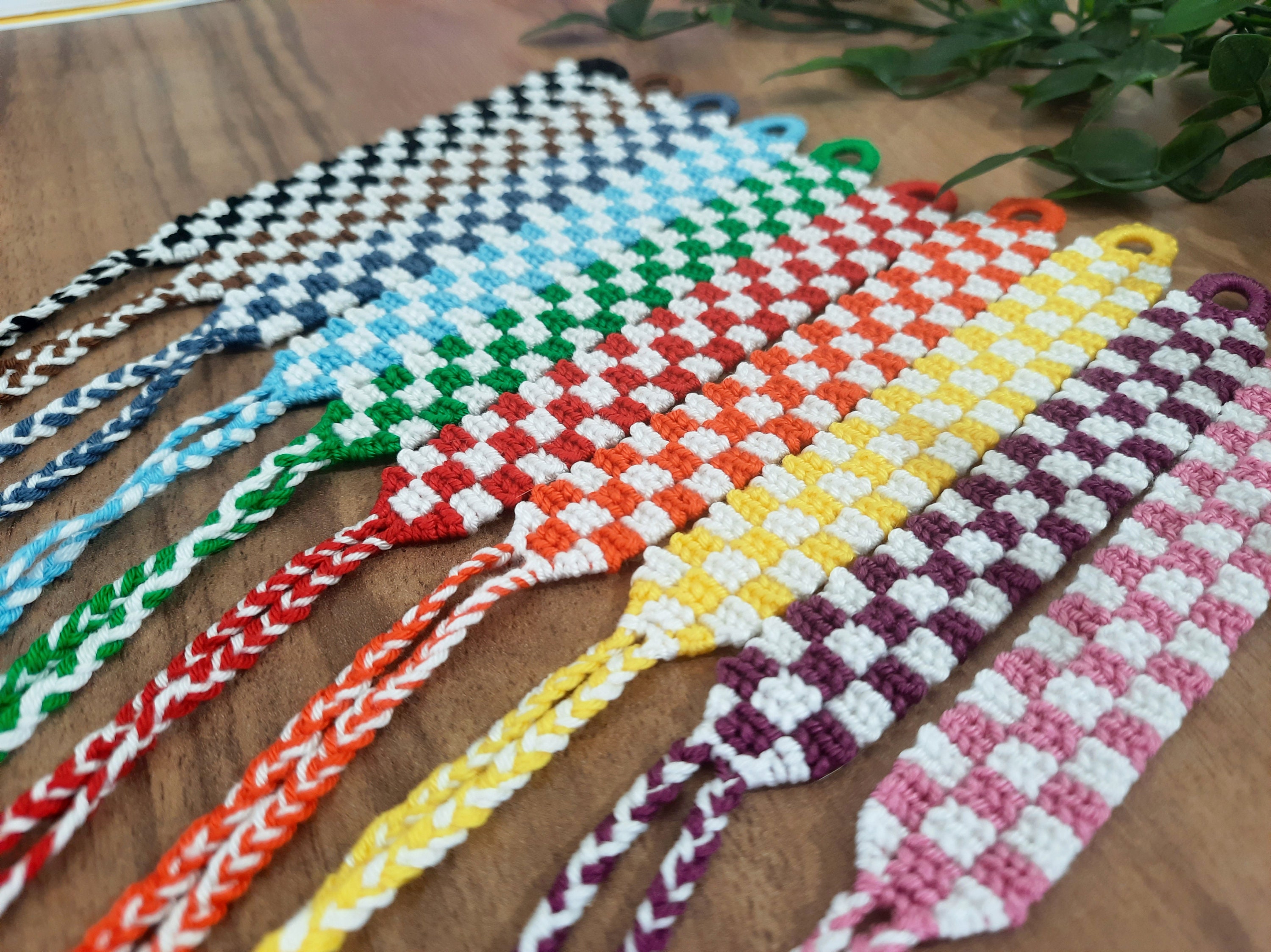 Checkers Bracelet, Friendship Bracelet, Alpha Bracelet, Checkered ...