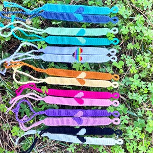 Matching Heart Bracelet, Half Heart Bracelet, Woven Heart Bracelet ...