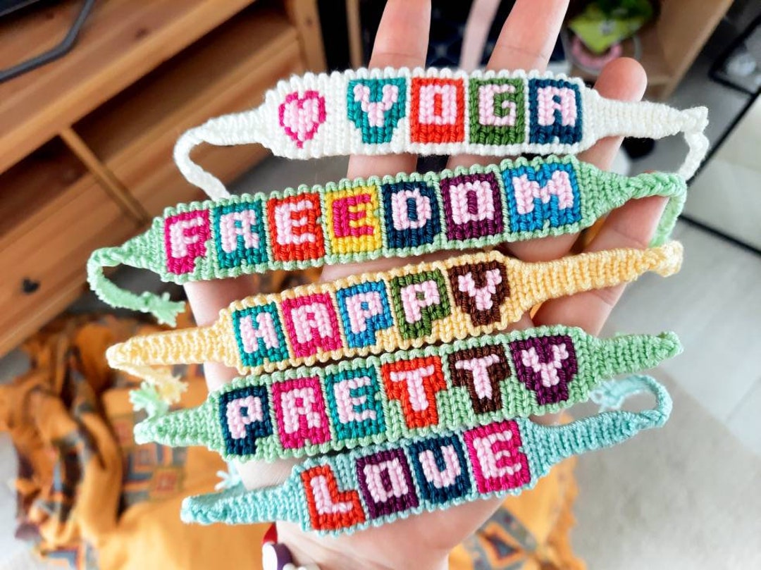 Custom Name Bracelet, Custom Name Friendship Bracelet, Name Bracelet ...