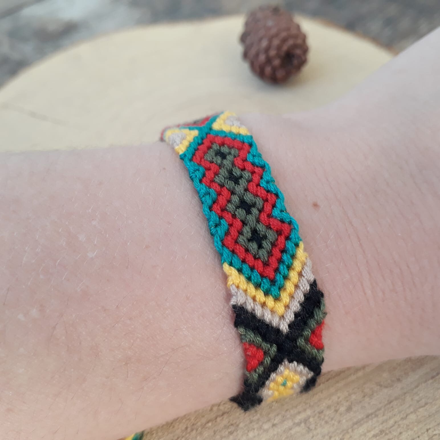 Hippie Bracelet, Friendship Bracelet, Colourful Bracelet, Green, Black ...