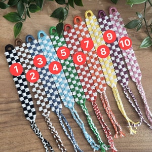 Checkers Bracelet, Friendship Bracelet, Alpha Bracelet, Checkered ...