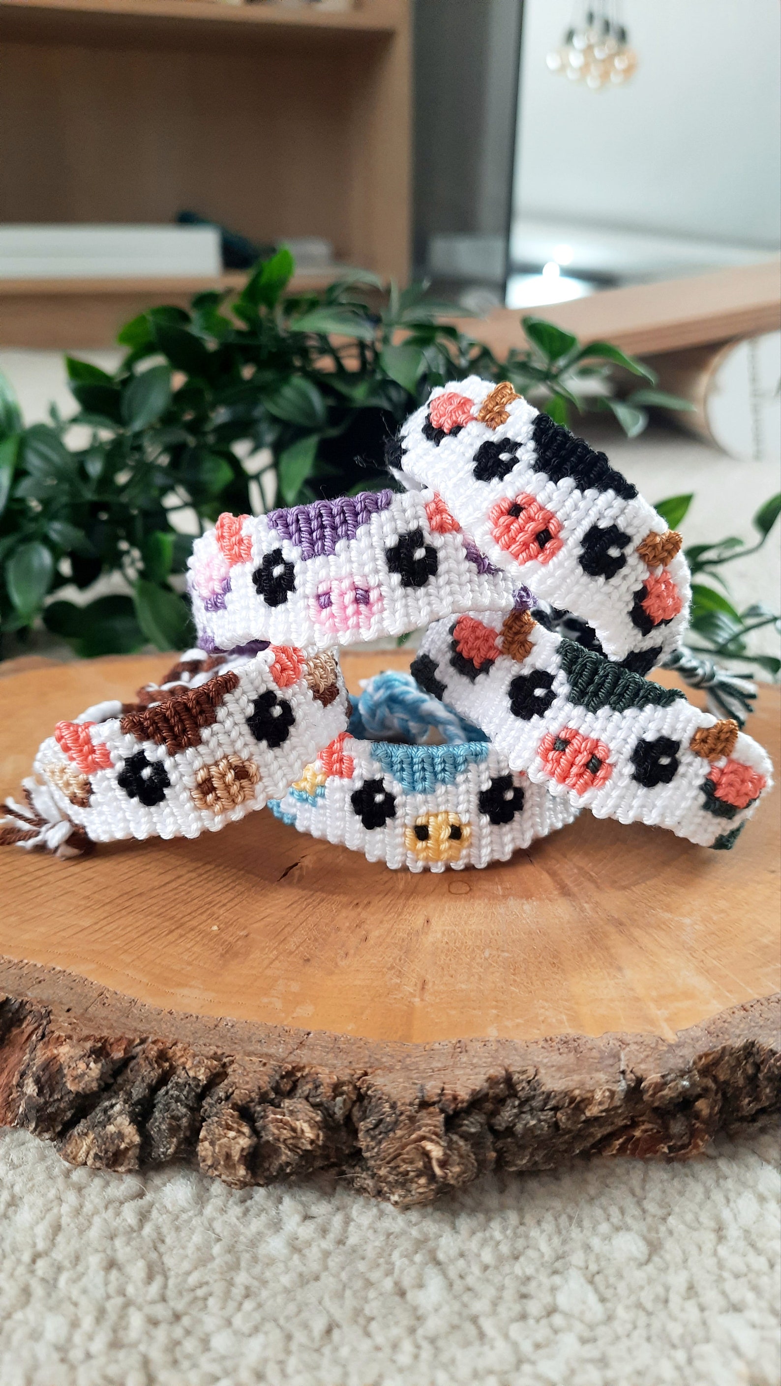 Cow Bracelet, Cow Woven Friendship Bracelet, Cow Handmade Knotted ...