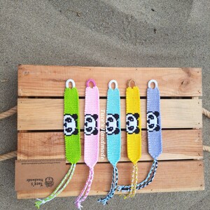 Panda Bracelets, Panda Bracelet Woven, Panda, Handmade Panda Bracelet, Panda Friendship ...