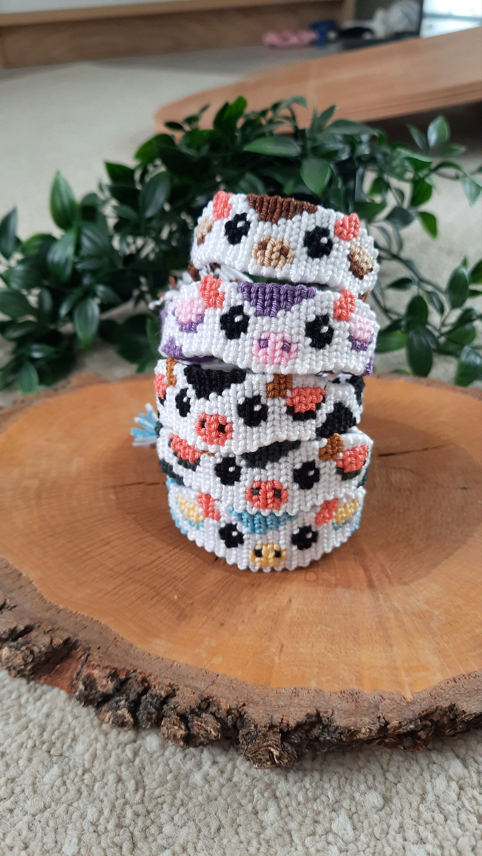 Cow Bracelet, Cow Woven Friendship Bracelet, Cow Handmade Knotted ...