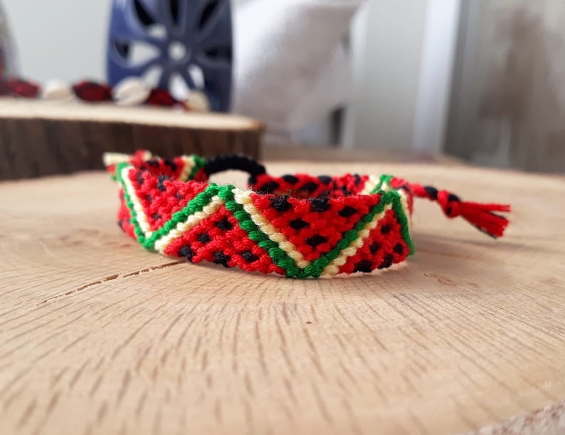 Watermelon Bracelet, Watermelon, Watermelon Friendship Bracelet, Fruit ...