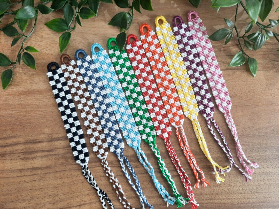 Checkers Bracelet, Friendship Bracelet, Alpha Bracelet, Checkered ...