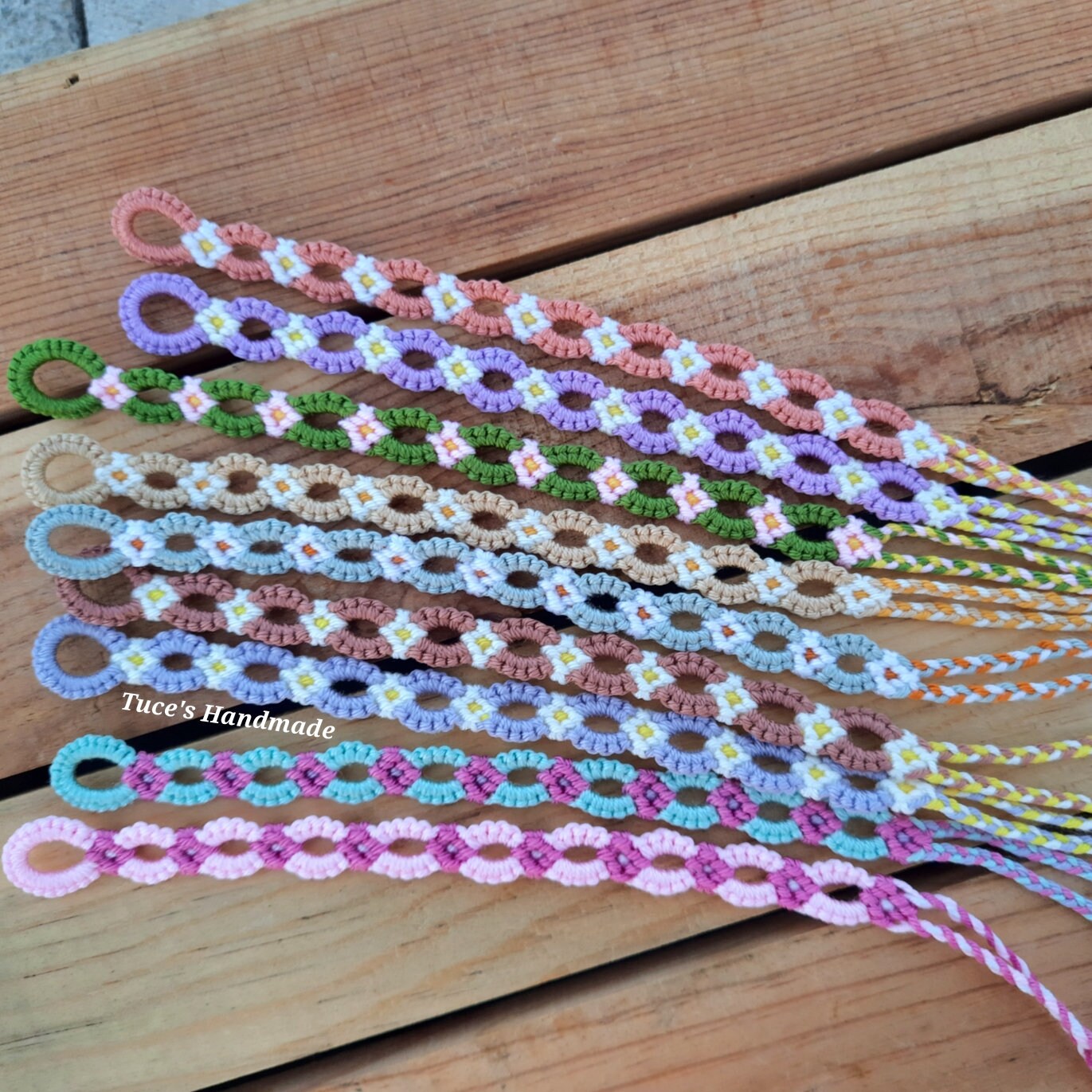 Daisy Chain Friendship Bracelet Macrame Flowers Floral Garden | atelier ...