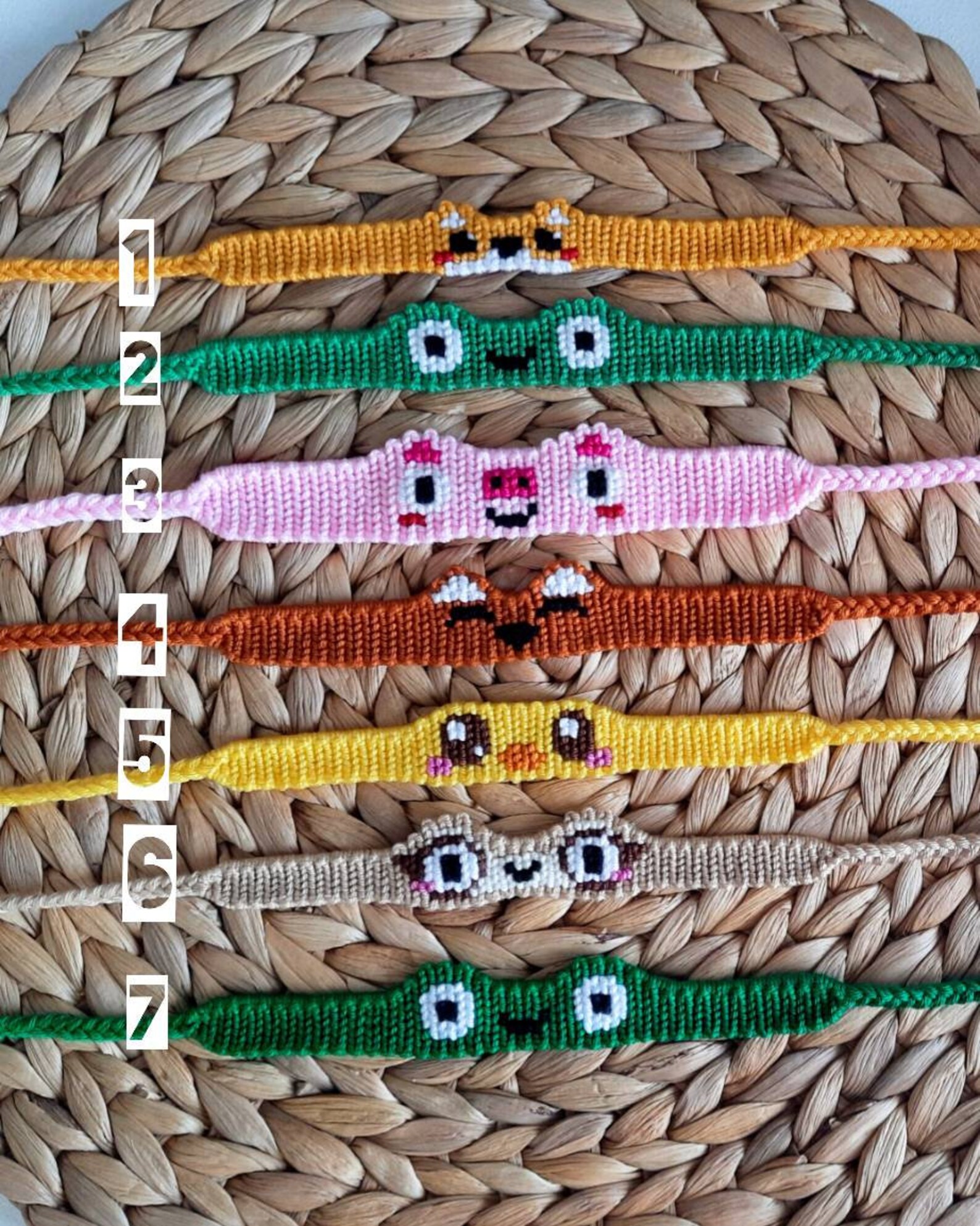 Chick Bracelet, Pig Bracelet, Fox Bracelet, Cat Bracelet, Frog Bracelet ...