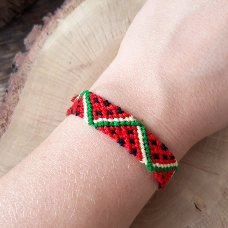 Watermelon Bracelet, Watermelon, Watermelon Friendship Bracelet, Fruit ...