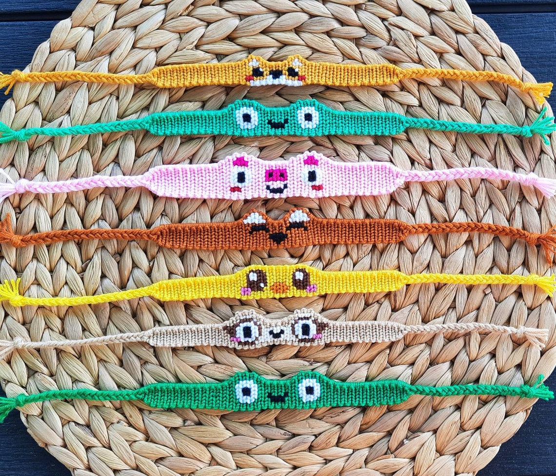 Chick Bracelet, Pig Bracelet, Fox Bracelet, Cat Bracelet, Frog Bracelet ...