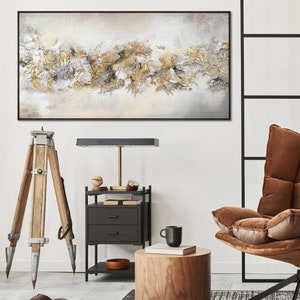 Framed Painting on Canvas Original, Wall Art Living Room, Textured Wall ...