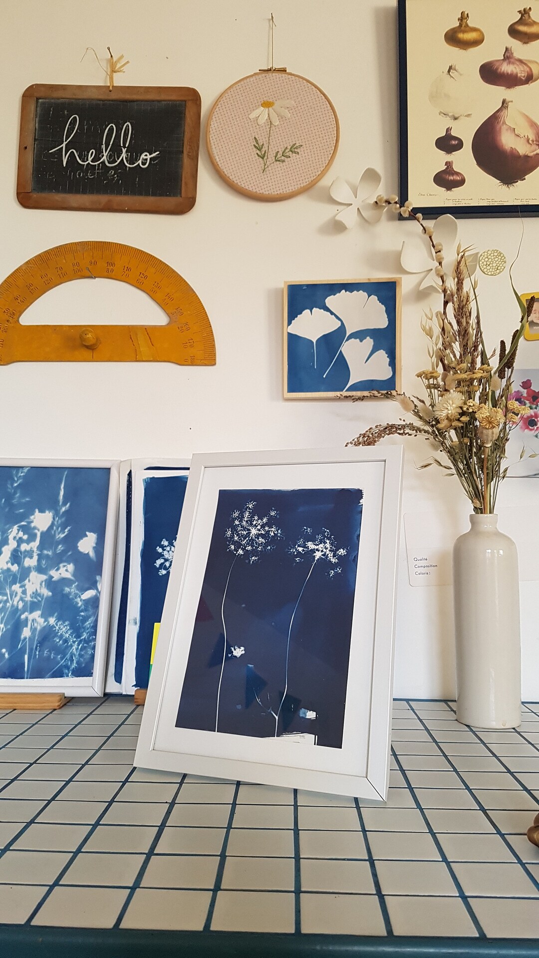 Framed Cyanotypes Antique Frames Dansmacabane Atelier Decoration Gift ...