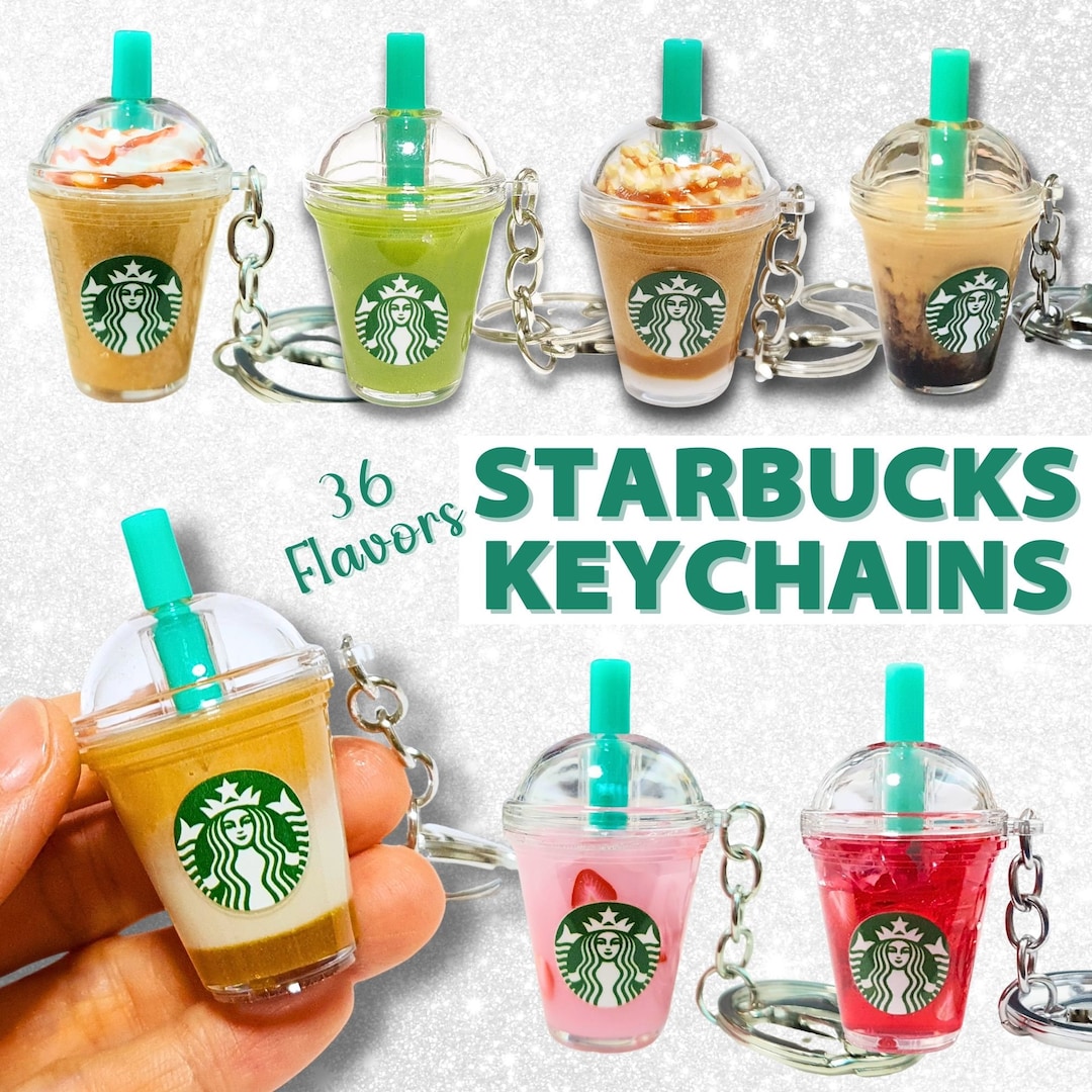 Starbucks Keychain Miniature Starbucks Coffee Cup Key Ring Personalised ...