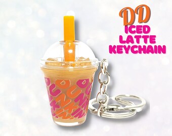 Iced Coffee Keychain - Etsy