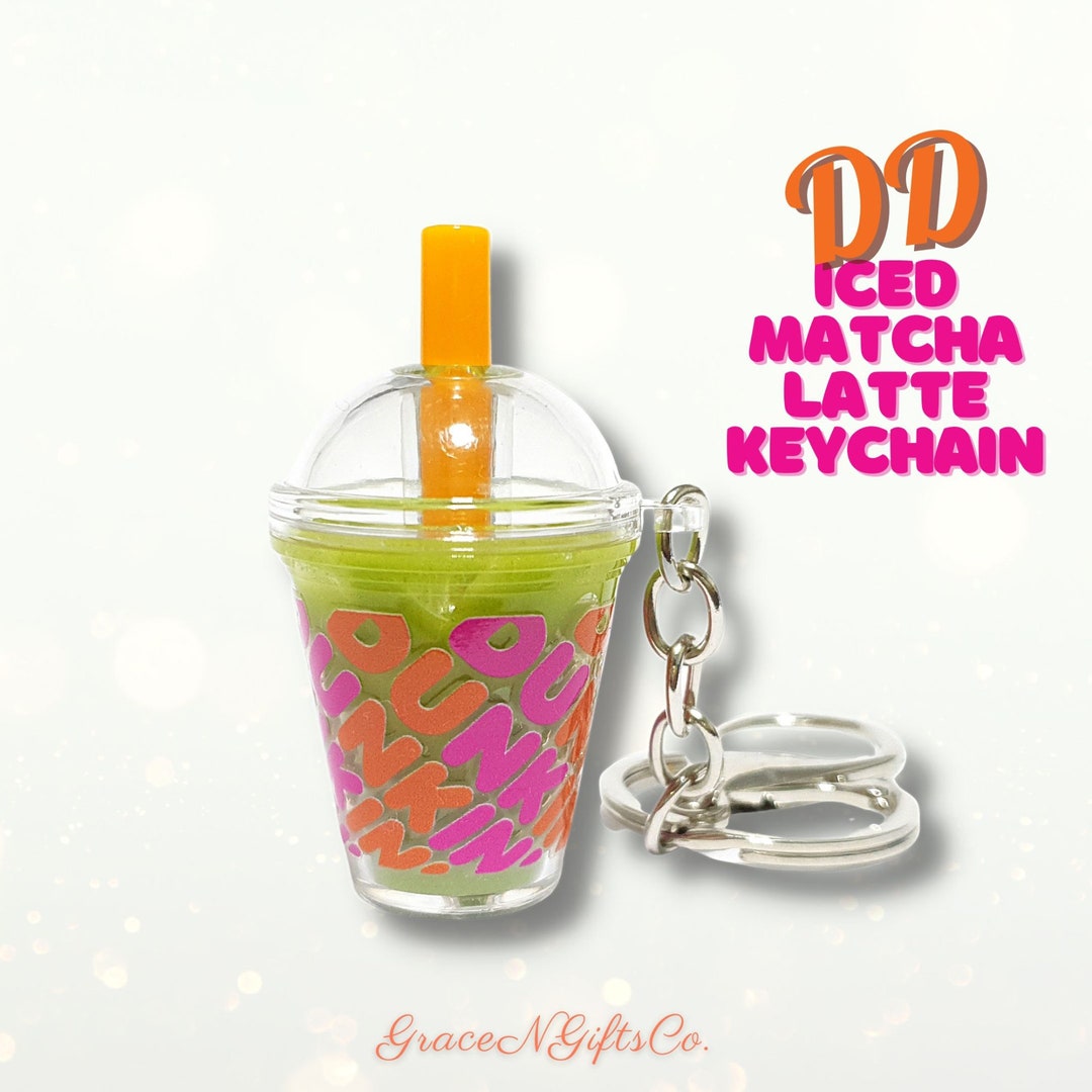 Dunkin Donuts Iced Matcha Latte Keychain Bag Charm Car Vent Clip, Best ...