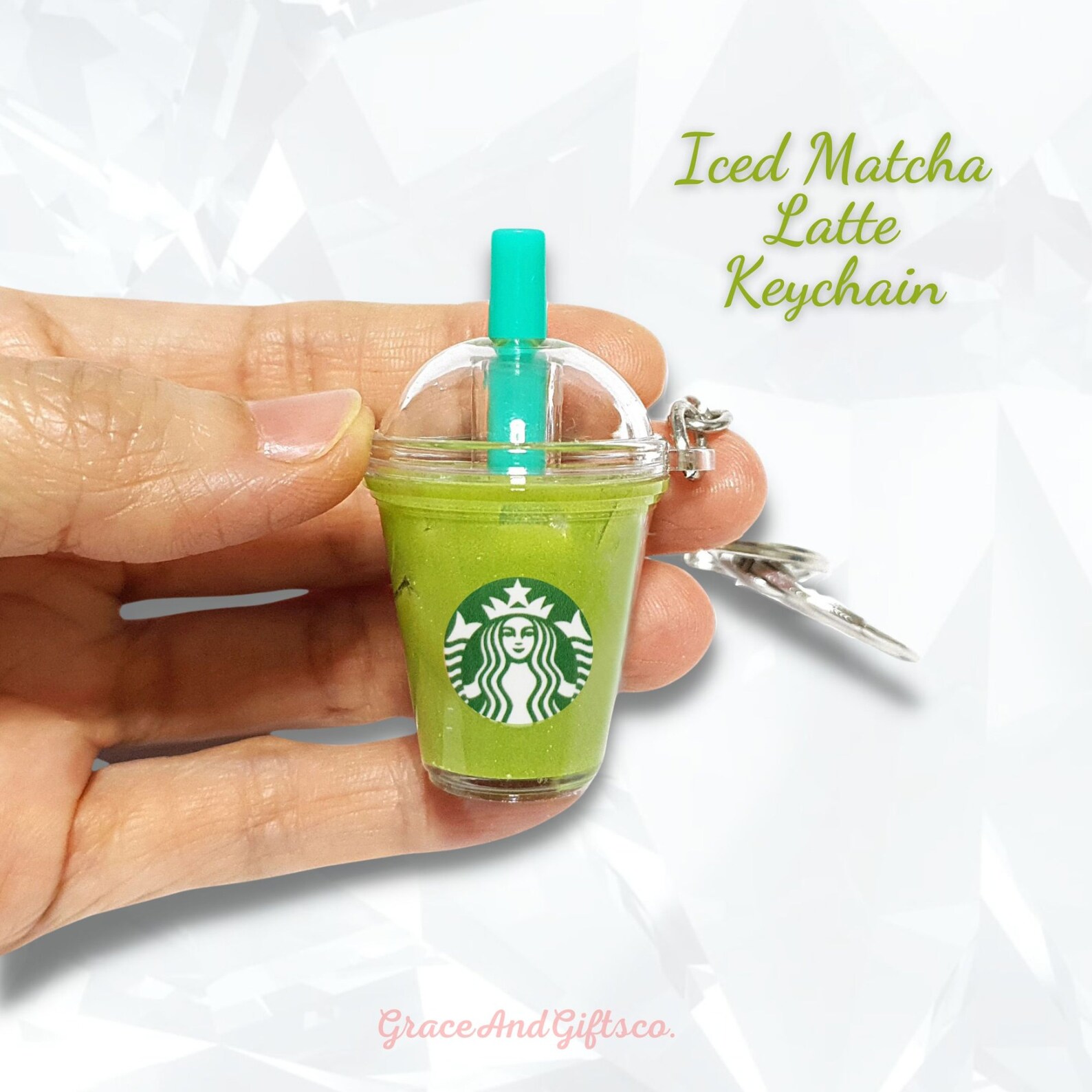 Starbucks Iced Matcha Latte Keychain Starbucks Key Ring Gift - Etsy