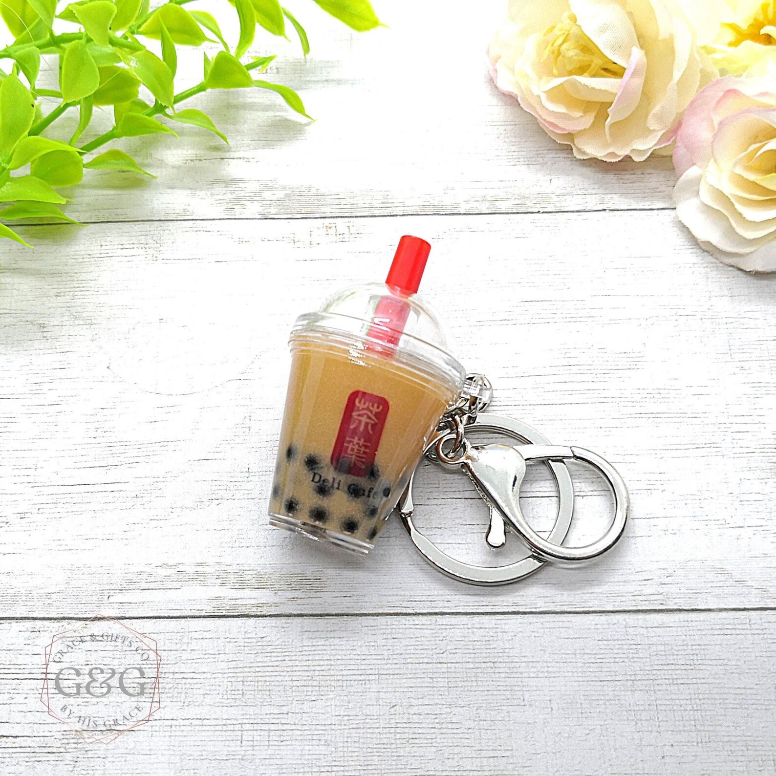 Bubble Tea Keychain Boba Tea Key Ring Bag Charm Car Accessory - Etsy