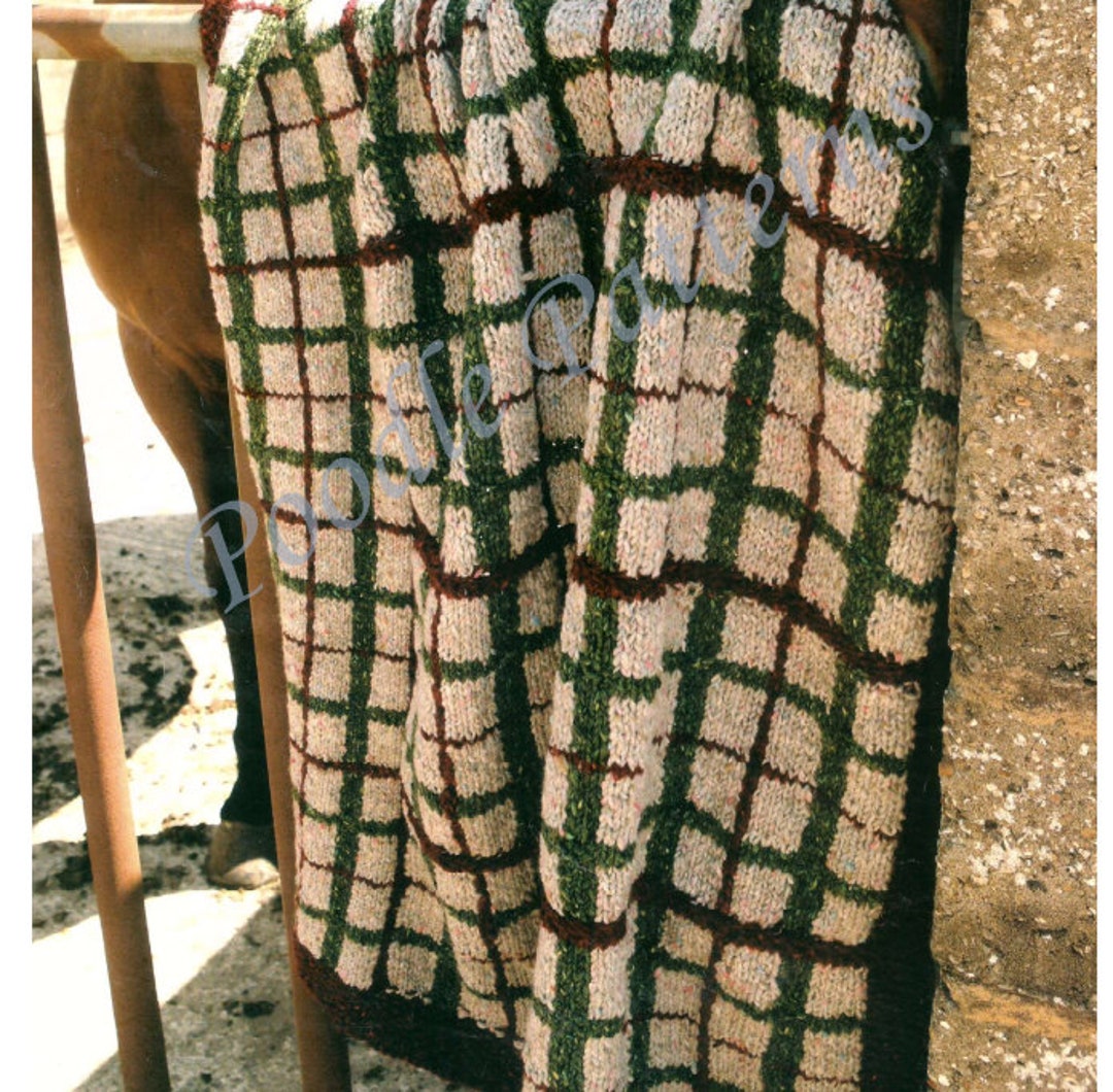 KNITTING PATTERN Blanket Afghan Bedspread Cover Throw Check - Etsy