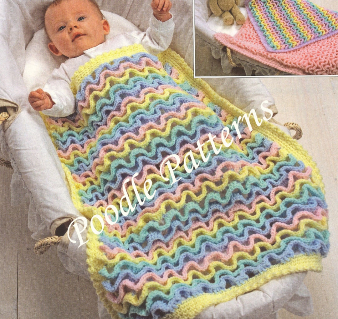 CROCHET PATTERN Baby Blanket Cot Pram Cover Throw Afghan Edge - Etsy