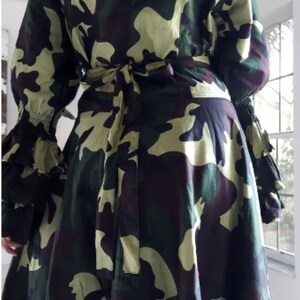 Camouflage Wrap Maxi Dress - Etsy