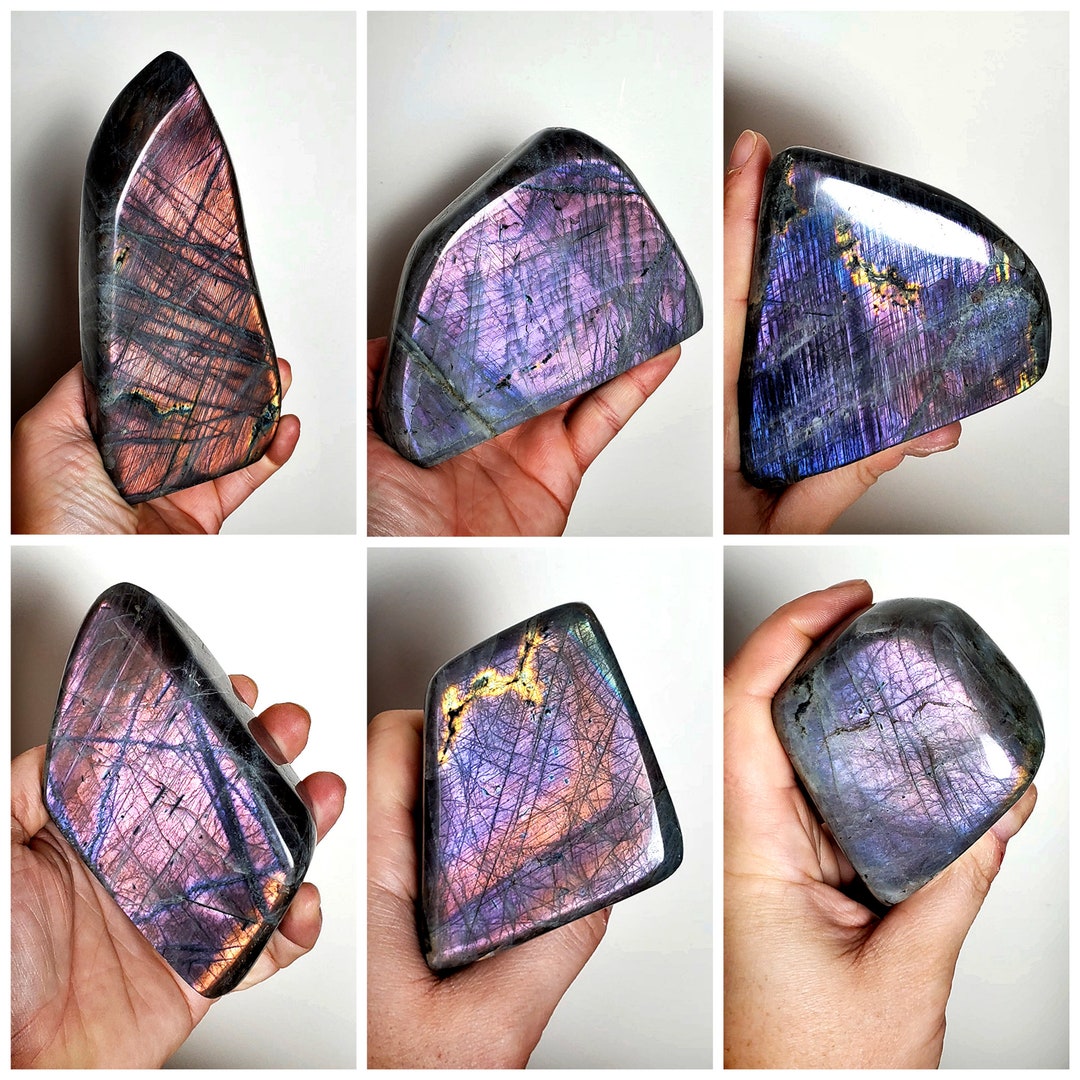Purple Flash Labradorite Freeform, Spectrolite Crystal, Energy Healing ...