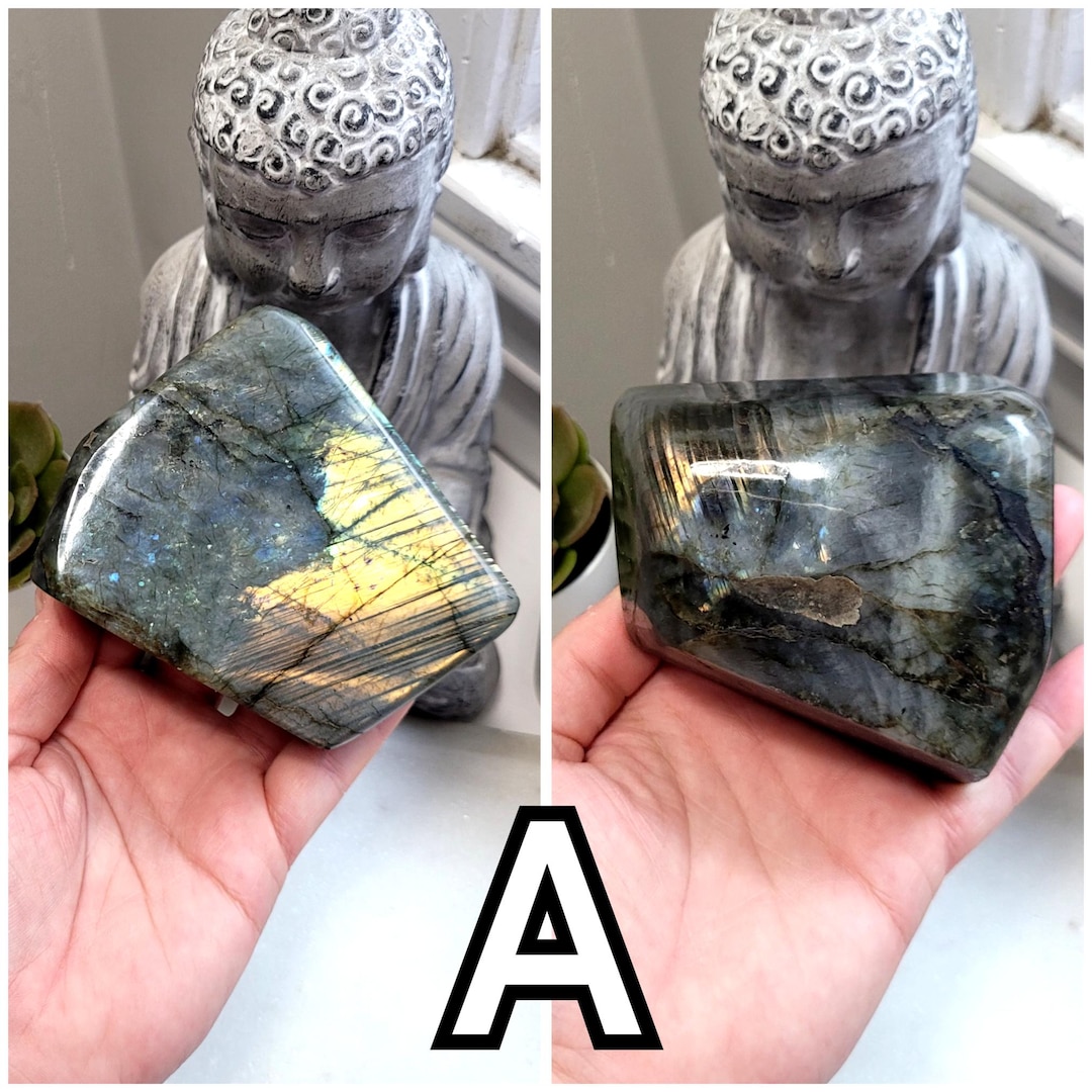Labradorite Freeform - Natural Gemstone Sculpture - Flashy Blue ...