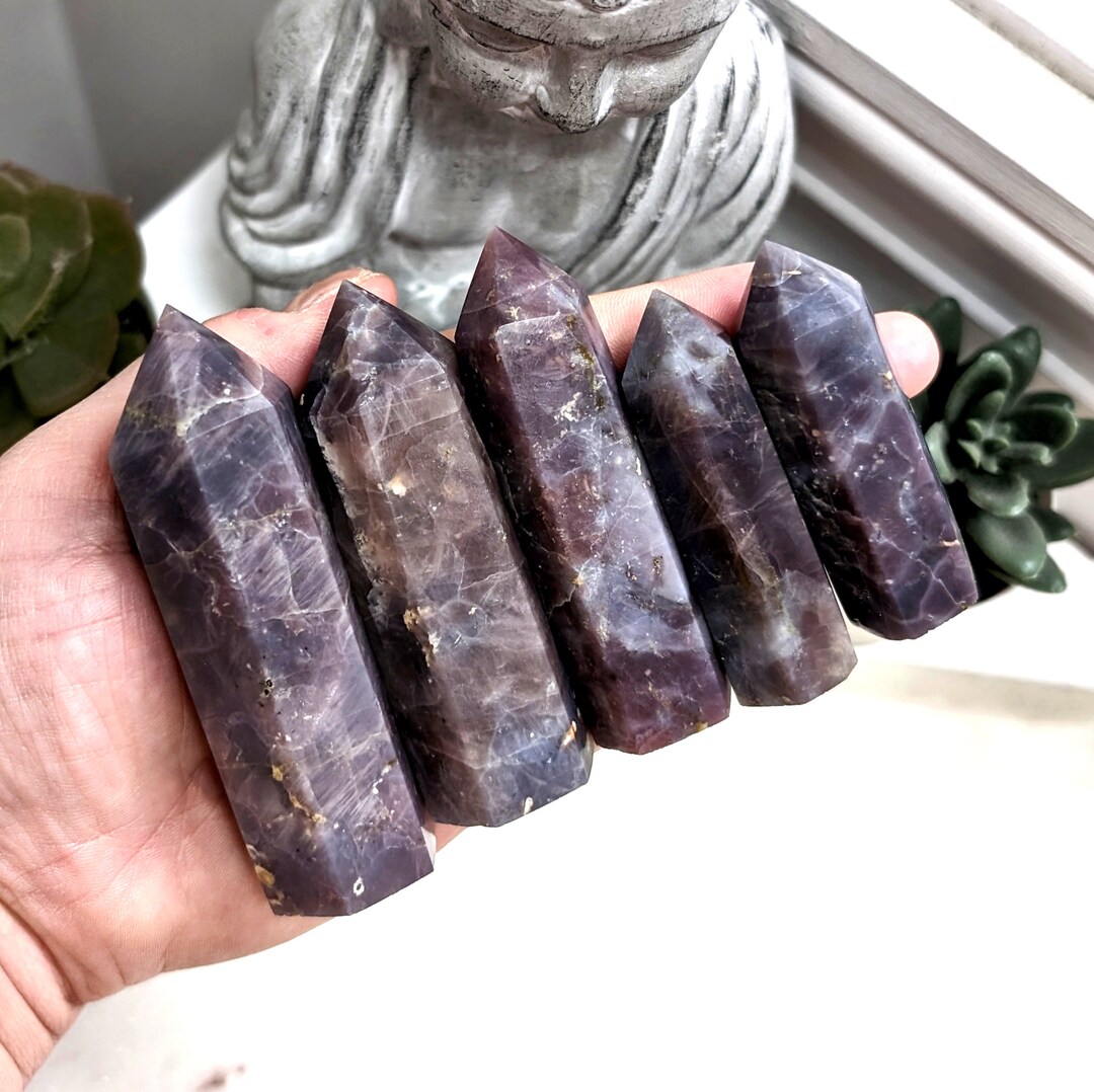 Lavender Rose Quartz Towers, Purple Rose Quartz Points, Rose Quartz ...