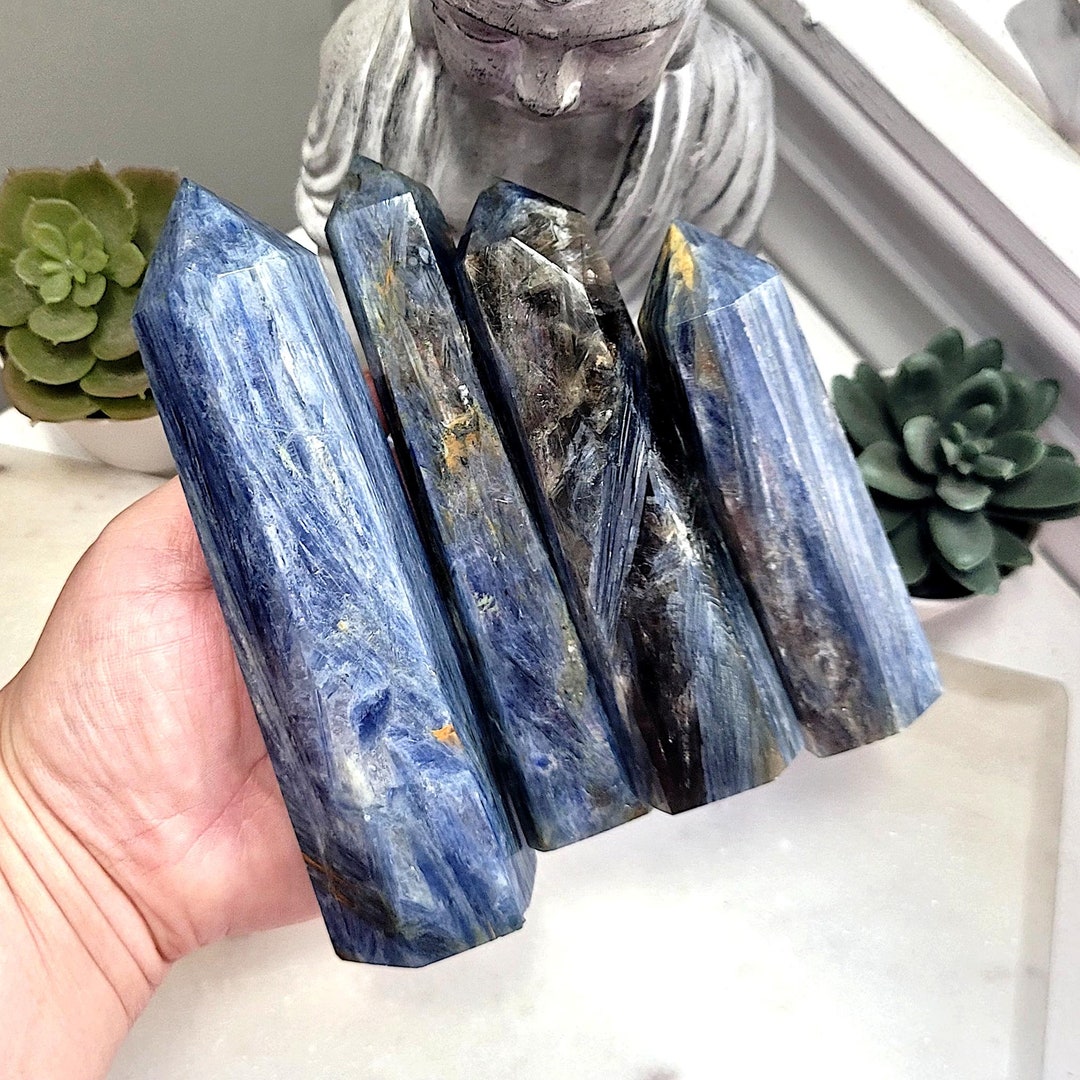 Blue Kyanite Towers, Deep Blue Kyanite Mixed With Mica, Crystal for ...