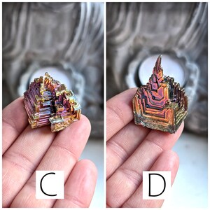 Mini Bismuth Specimen, Iridescent Crystal Treasures, Lab-grown Bismuth ...