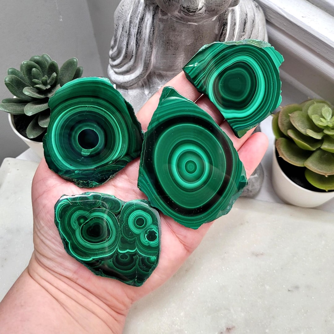 Polished Malachite Slabs, Banded Malachite Slice, Malachite From Congo ...