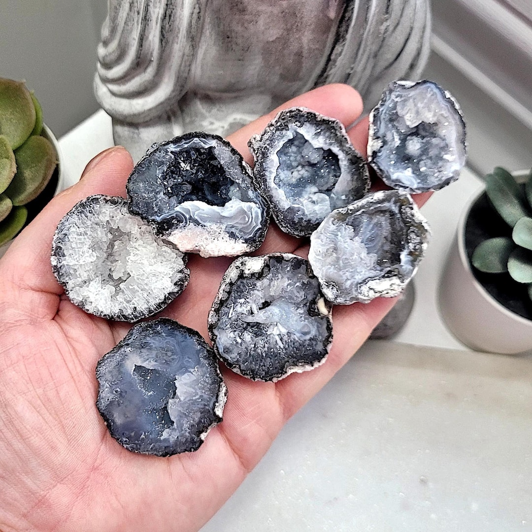 Trancas Agate Geodes, CHOOSE YOUR Half Cut Quartz Clusters, Fluorescent Raw Stones, Crystal ...