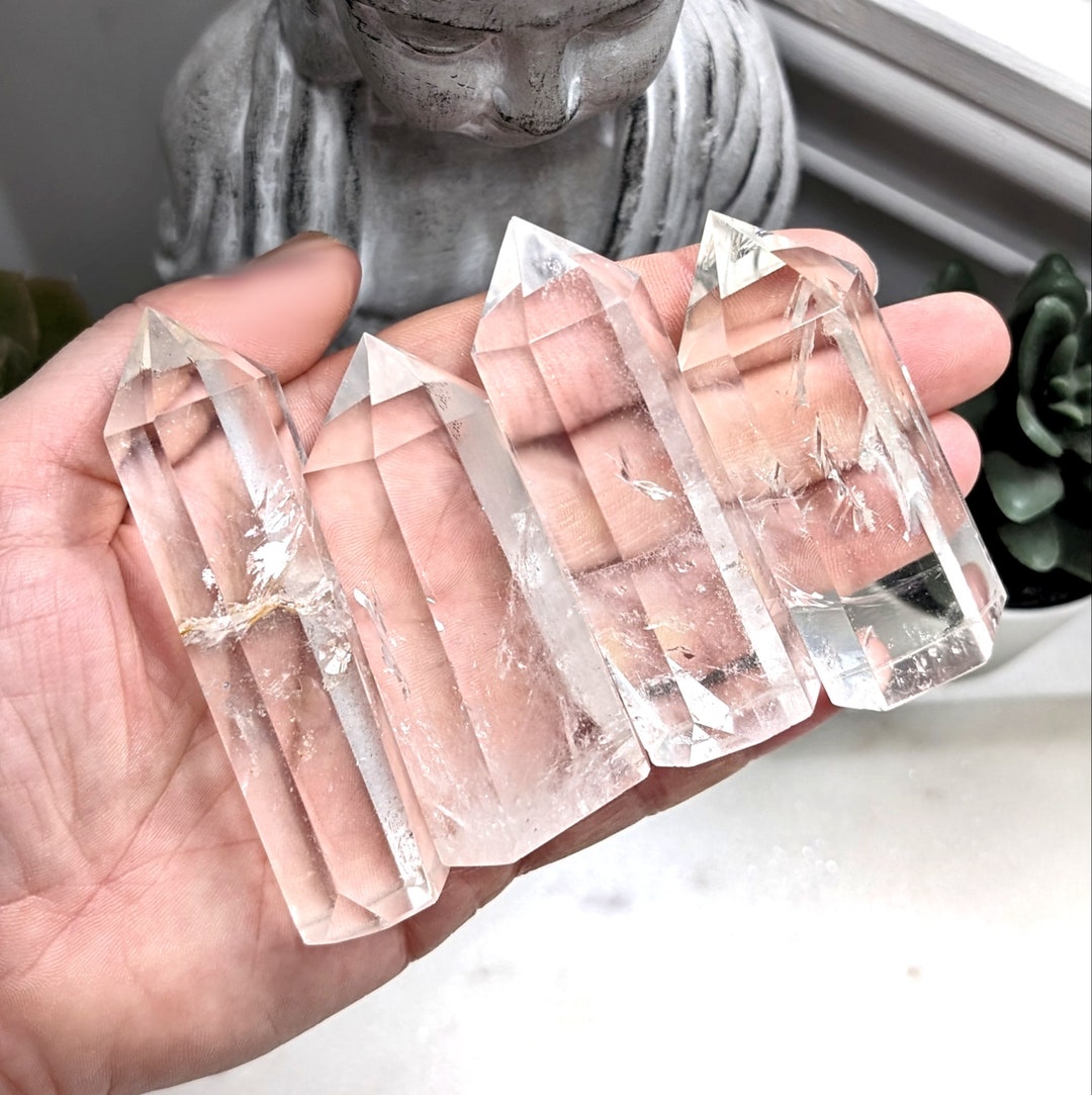 Rainbow Clear Quartz Tower Small Clear Quartz Point Crystal Clear ...