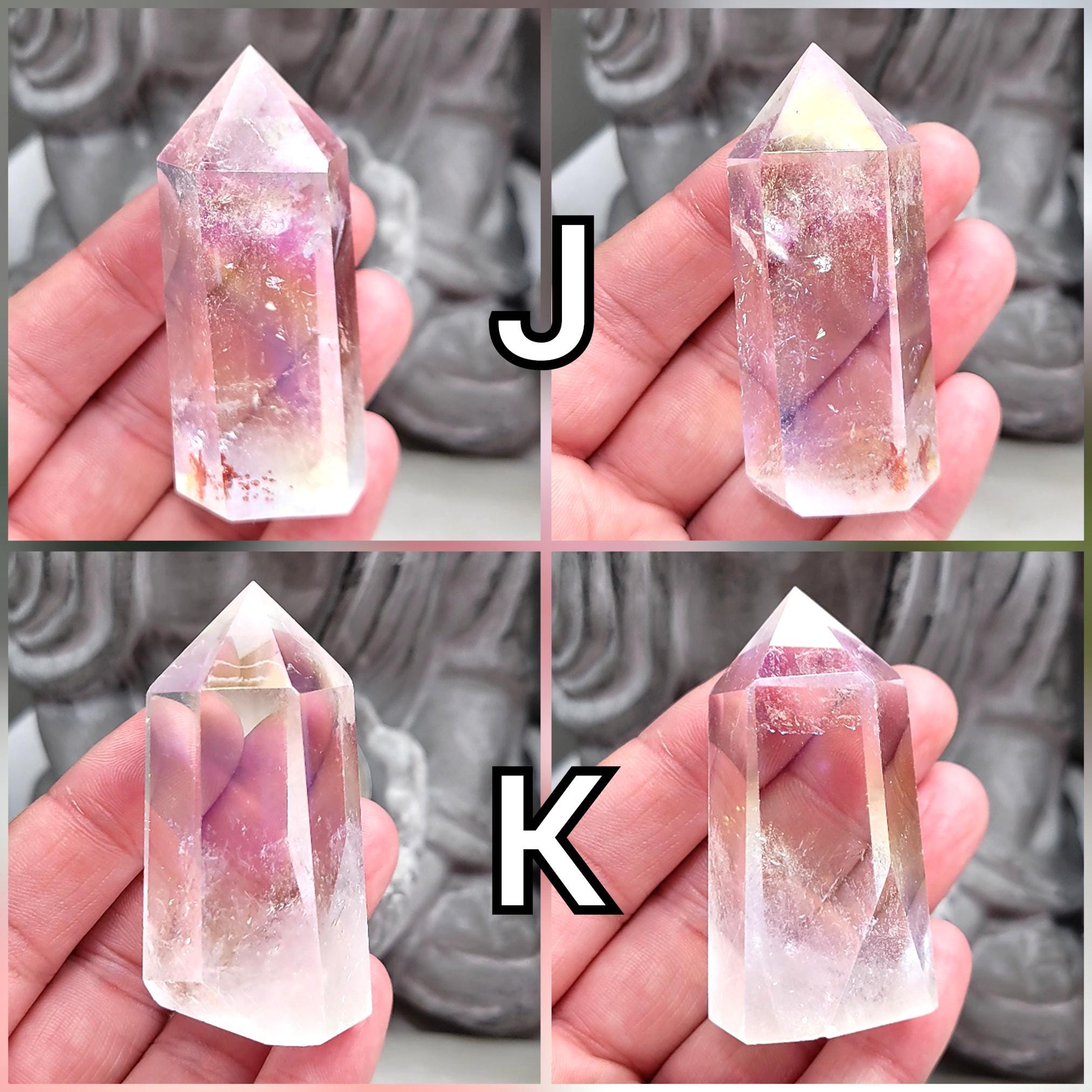 Angel Aura Quartz Towers Clear Quartz Crystal For Decoration Natural