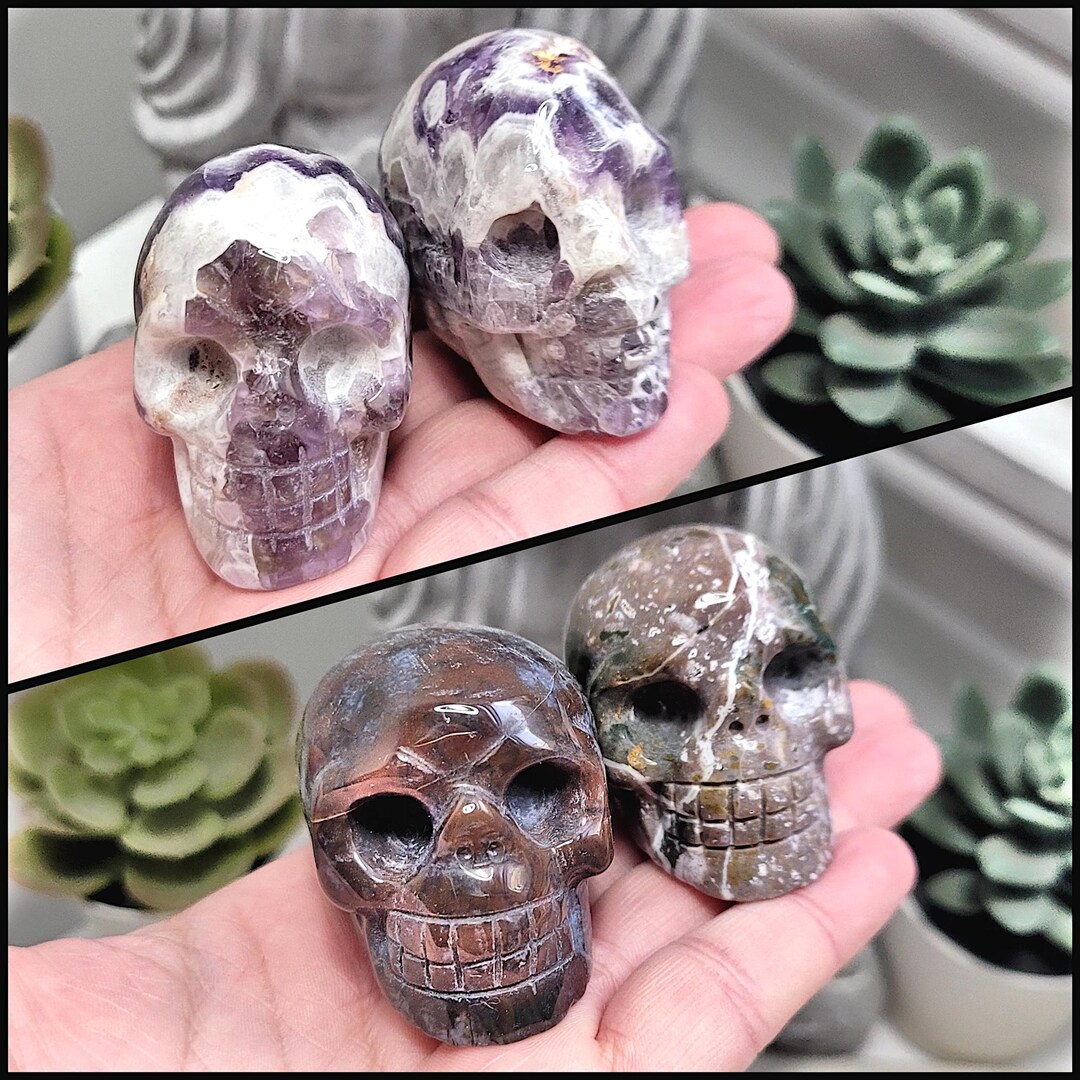 Dream Amethyst Skulls, Crystal Human Head Carvings, Hand-carved Carving ...