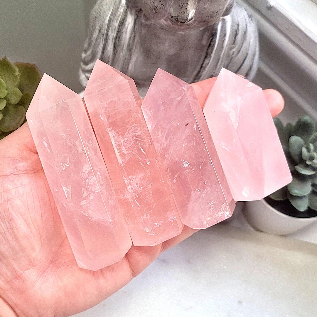 PINK Quartz Towers, Small Rose Quartz Point, Crystal Pink Quartz, Home ...
