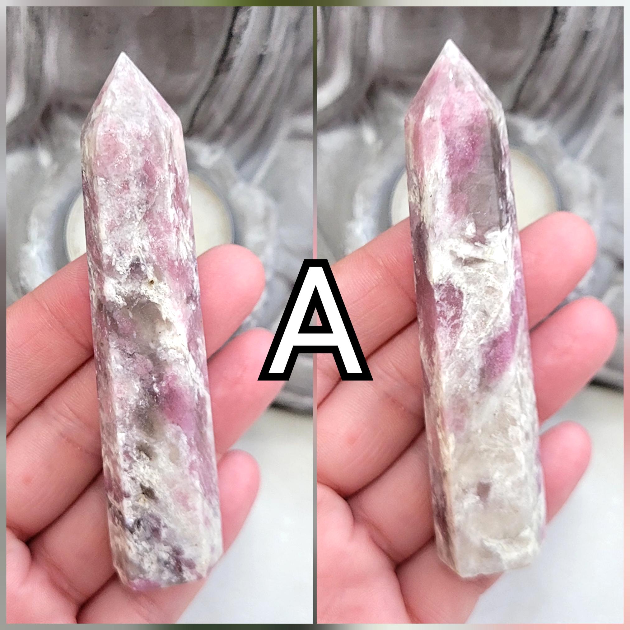 Pink Rubellite Slim Towers, Skinny Pink Tourmaline Points, Natural ...